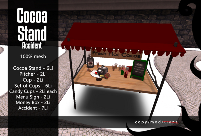Second Life Marketplace - [TE] Hot Cocoa Stand Accident